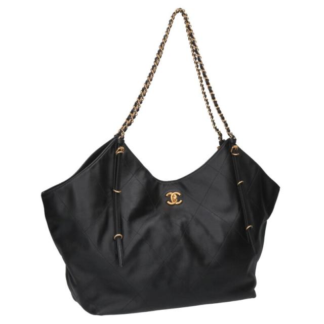 シャネル  ポーチ付きココマークマキシショッピングハンドバッグ 中古 SS13