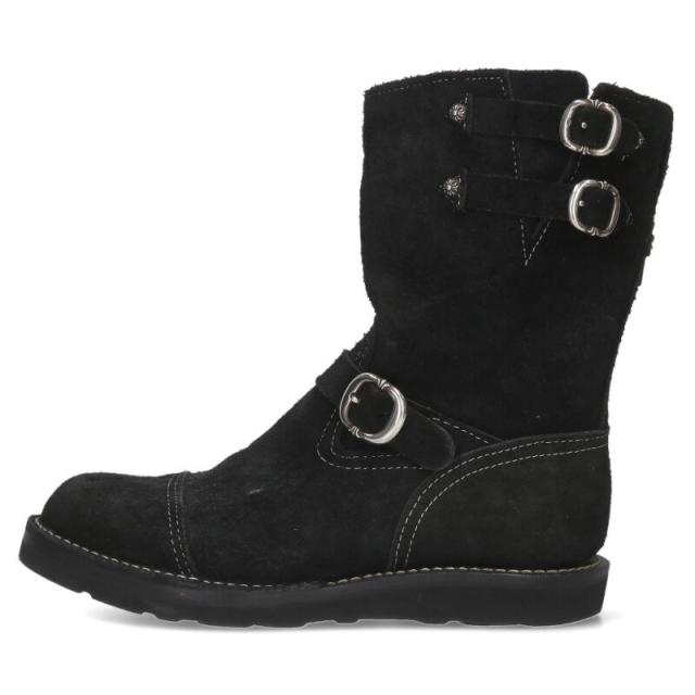 クロムハーツ サイズ:9　1/2E  BOSS ボス スモールCH付きガンスリンガースエードレザーエンジニアブーツ 中古 SJ02