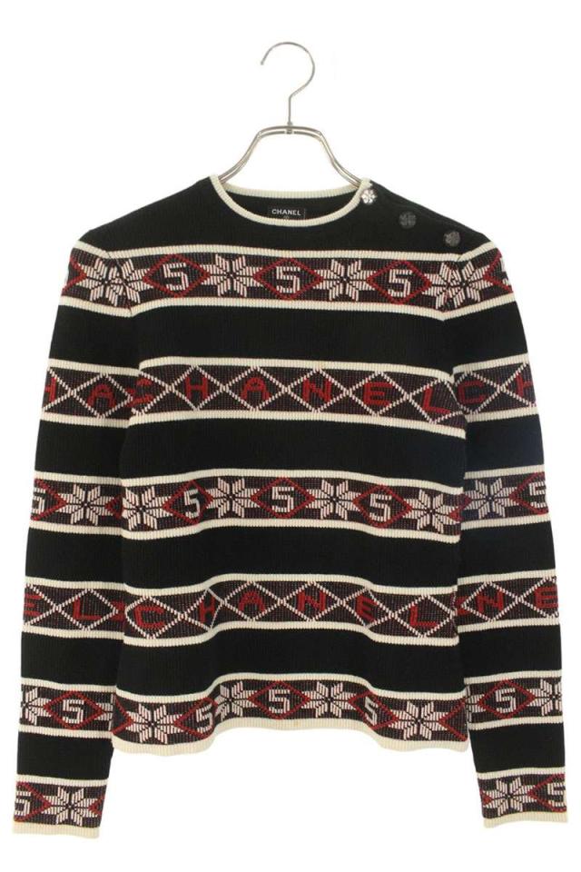 シャネル サイズ:36  P62574K48044 ジャガード カシミアニット 中古 BS99