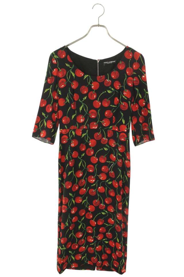 ドルチェアンドガッバーナ サイズ:40  F6CPNT チェリープリントワンピース 中古 BS99