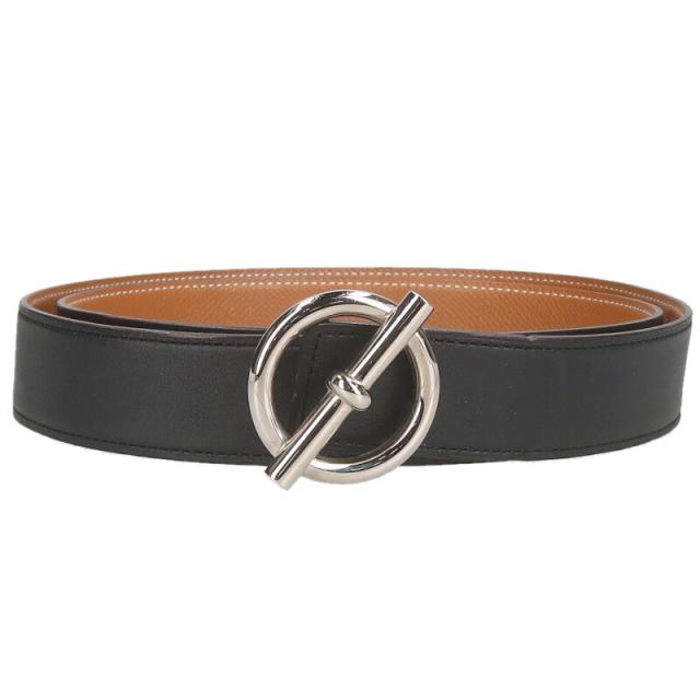 エルメス サイズ:100 シェーヌダンクルバックルリバーシブルレザーベルト 中古 BS99