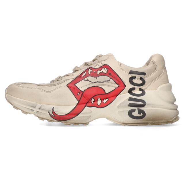 グッチ サイズ:8  ライトン 552089 リッププリントスニーカー 中古 BS99