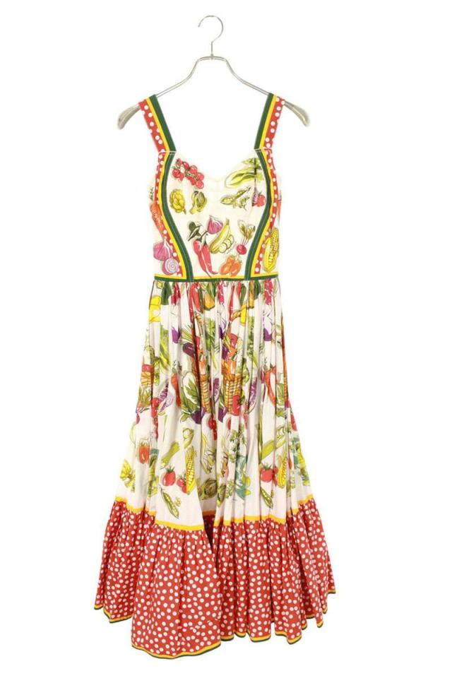 ドルチェアンドガッバーナ サイズ:36  F6CPNT ベジタブルプリントワンピース 中古 BS99