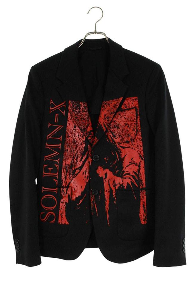 ラフシモンズ サイズ:S  22SS  221-547 グラフィックデザインテーラードジャケット 中古 SB01