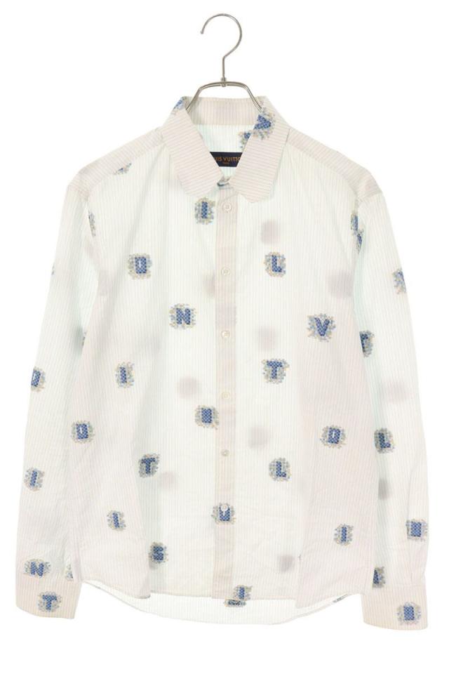 ルイヴィトン サイズ:S  RM212Q DO9 HLS51W プリントストライプ長袖シャツ 中古 OM10