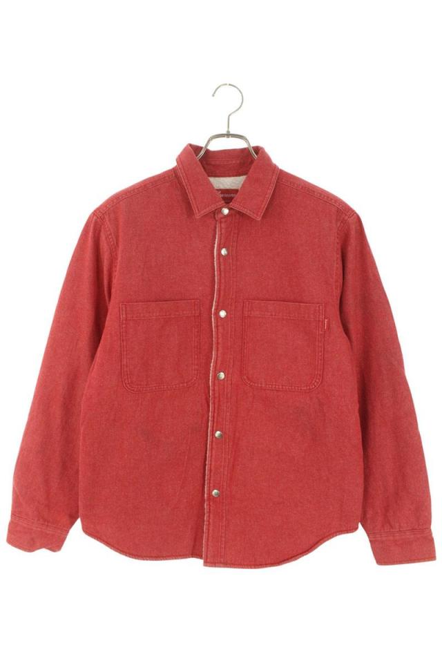シュプリーム サイズ:S  18AW  Sherpa Lined Denim Shirt シェルパラインデニム長袖シャツ 中古 BS99
