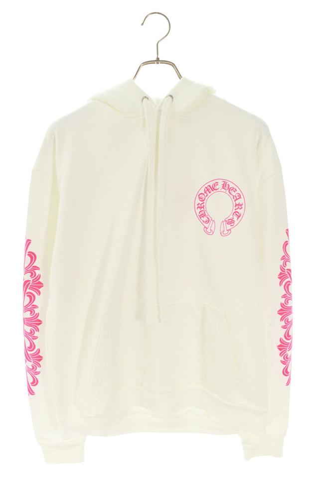 クロムハーツ サイズ:M SWTSHRT PLVR バックホースシュー袖フローラルプリントプルオーバーパーカー 中古 OK15