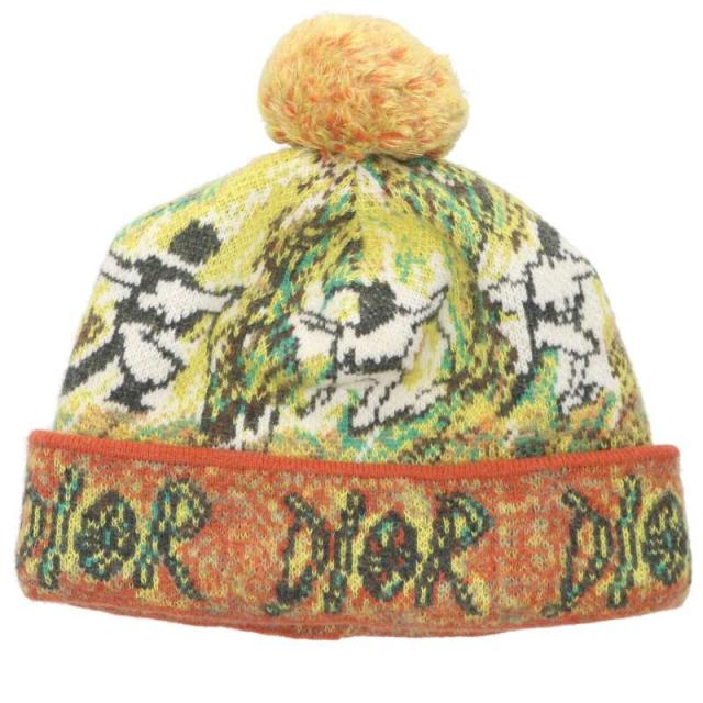 ディオール サイズ:L  413MB06AT744 ポンポン付きカシミヤ モヘアニットキャップ 中古 BS99