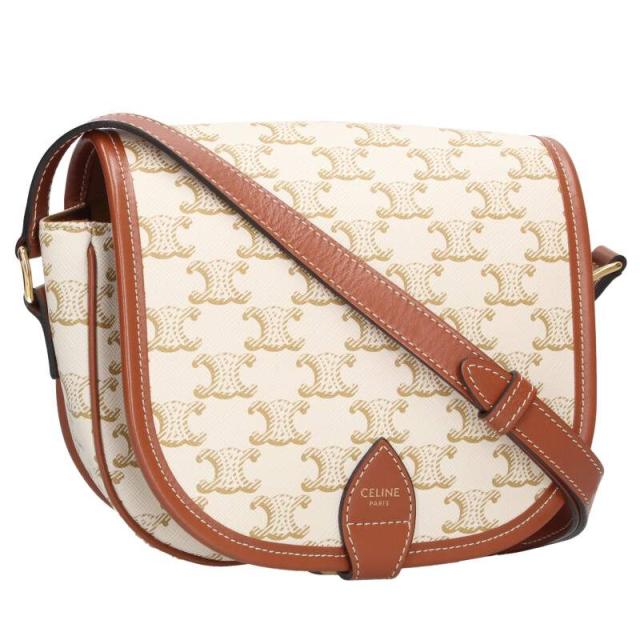 セリーヌ   ファルコ カーフスキントリオンフ総柄ショルダーバッグ 中古 SB01