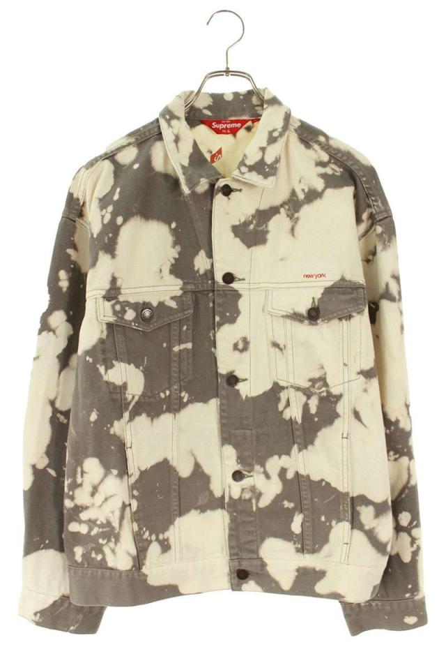 シュプリーム サイズ:L  25SS  Denim Trucker Jacket ブリーチデニムジャケット 中古 BS99