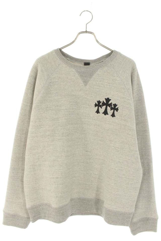 クロムハーツ サイズ:XL  7-11 CREW バックCHロゴ刺繍スウェット 中古 SJ02