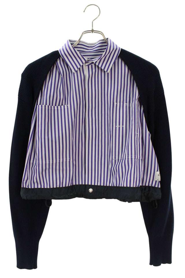 サカイ サイズ:2  23-06874 トーマスメイソン ニットドッキング長袖シャツ 中古 BS99