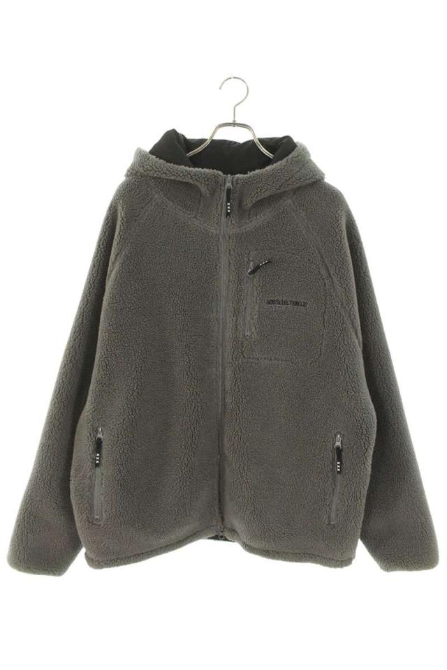 ゴッドセレクショントリプルエックス サイズ:L ロゴ刺繍ボアブルゾン 中古 BS99