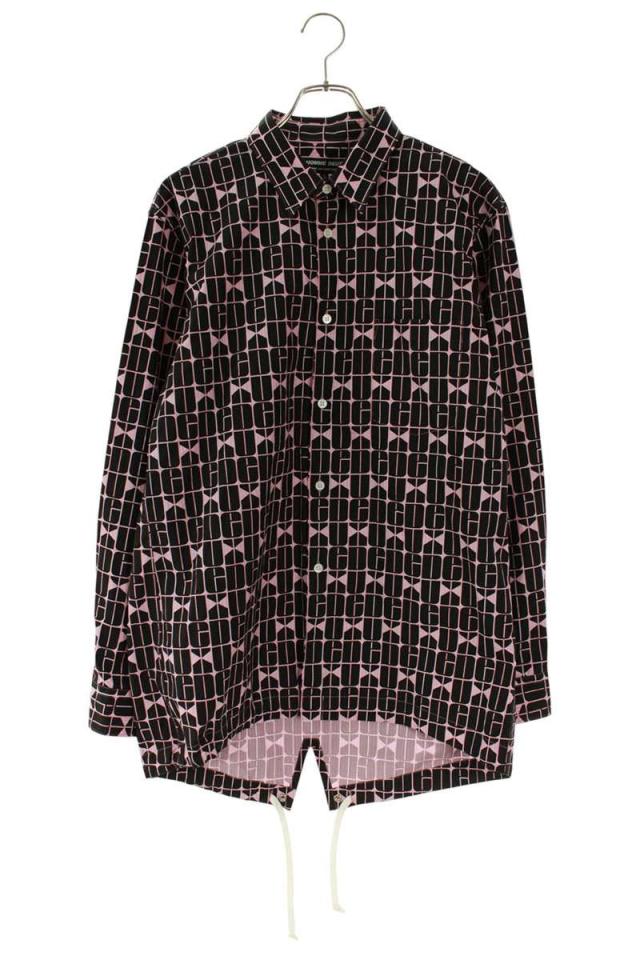 コムデギャルソンオムドゥ サイズ:L  25SS  DO-B045 AD2024 綿ブロードストライププリント柄長袖シャツ 中古 BS99