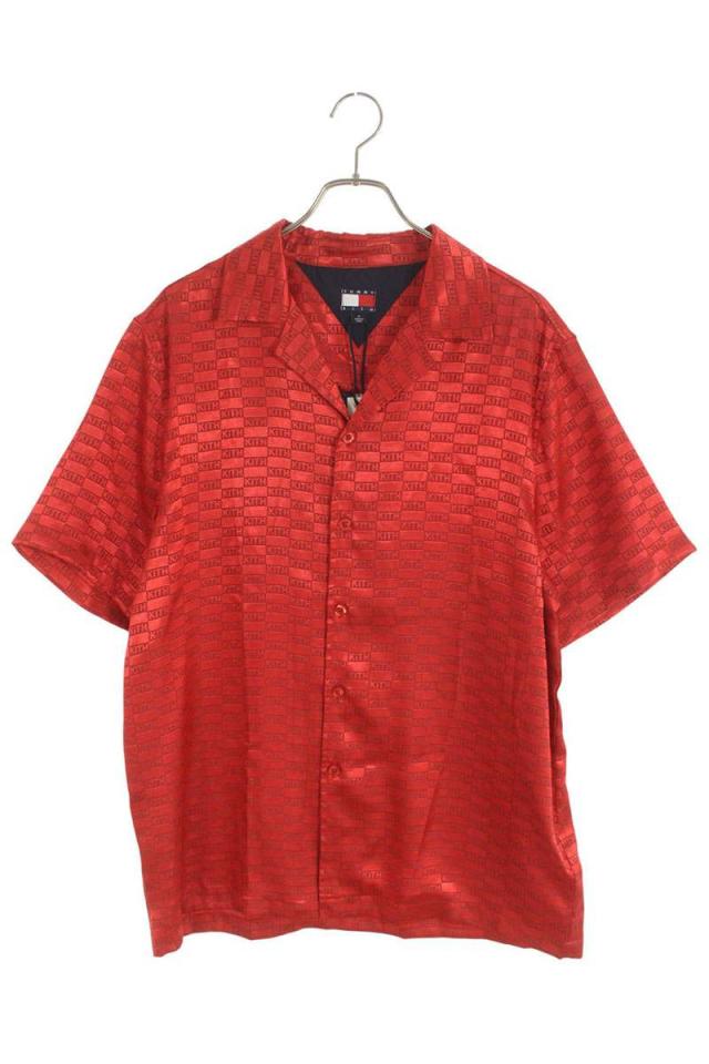 キス  トミーヒルフィガー サイズ:M オープンカラー半袖シャツ 中古 BS99