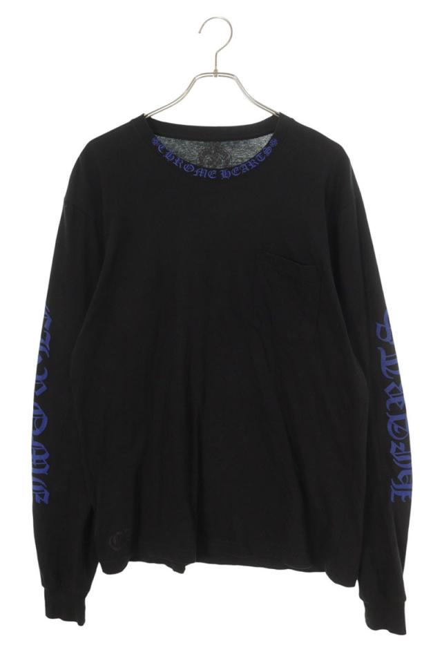 クロムハーツ サイズ:L  CH L S 1 ネックプリント長袖カットソー 中古 SS13