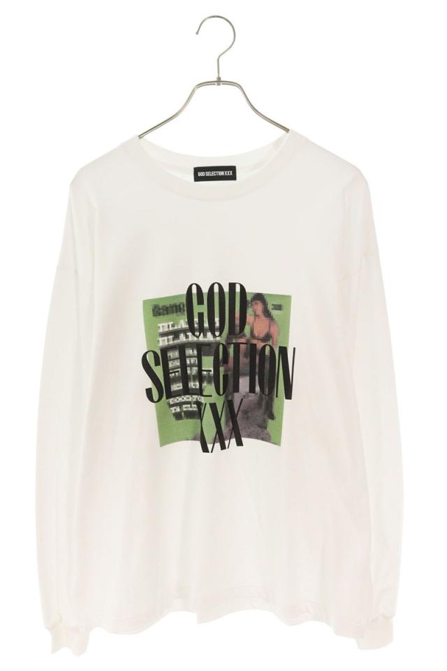ゴッドセレクショントリプルエックス サイズ:L グラフィックロゴプリント長袖カットソー 中古 BS99