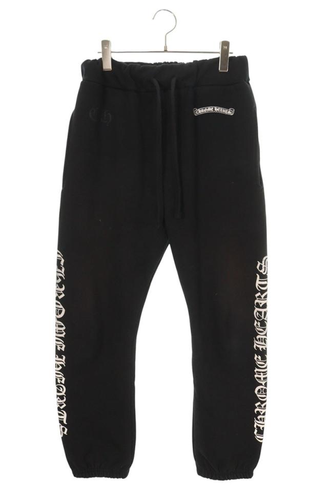 クロムハーツ サイズ:XS  SWEAT PANTS サイドロゴプリントスウェットロングパンツ 中古 SJ02