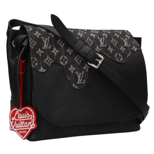 ルイヴィトン  ニゴ—   M45971 ブザス トーキョー モノグラムデニム切替 レザーショルダーバッグ 中古 SB01