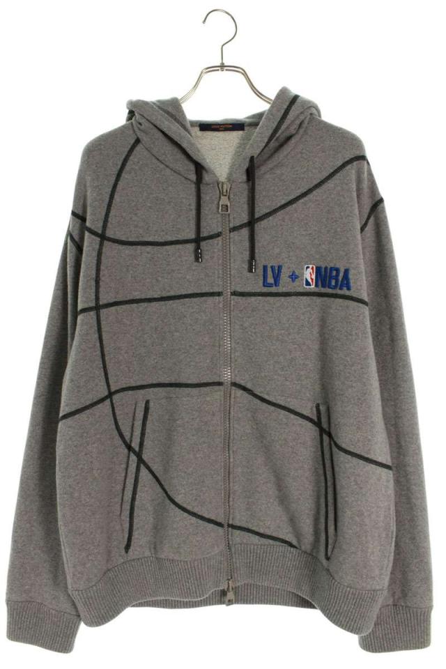 ルイヴィトン サイズ:4L  21SS  RM211M ZMG HKY03W NBA カシミア混 ジップアップ ニットパーカー 中古 SB01