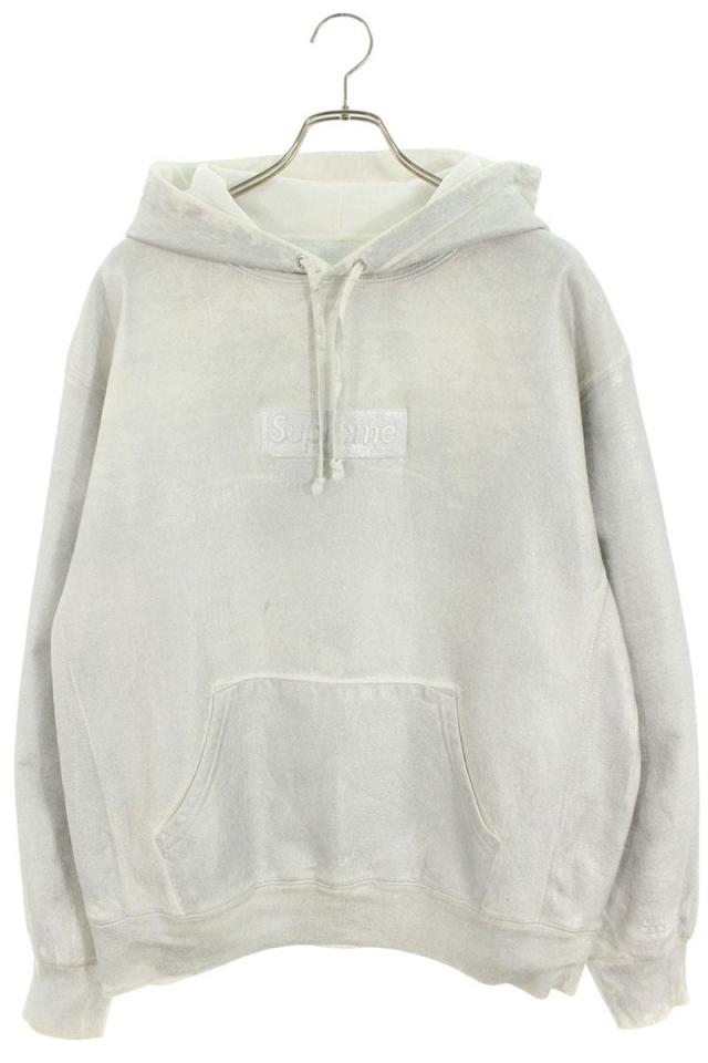 シュプリーム  エムエムシックス サイズ:M  24SS  Foil Box Logo Hooded Sweatshirt ペイントプリントボックスロゴプルオーバーパーカー 中古 SB01