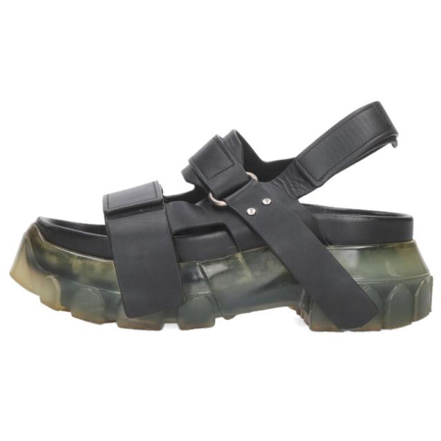 リックオウエンス サイズ:35  TRACTOR トラクター クリアソールレザーベルクロサンダル 中古 BS99