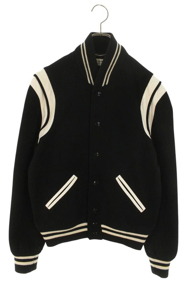 サンローランパリ サイズ:46  テディ 354718 Y983H レザートリムスタジャンブルゾン 中古 OM10