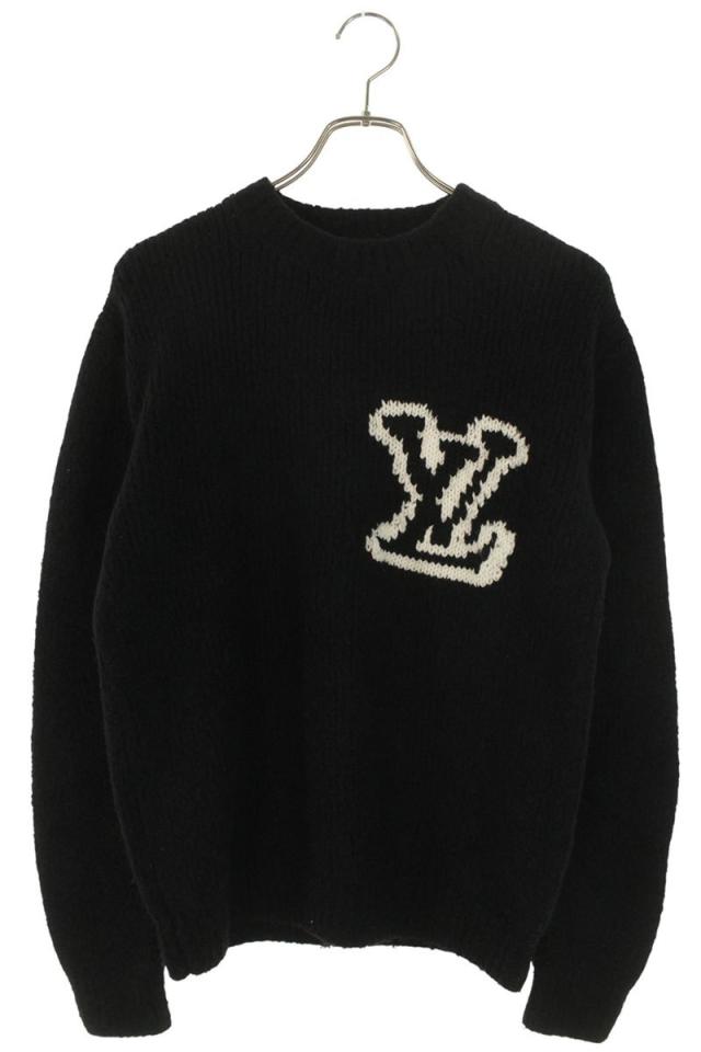 ルイヴィトン サイズ:S  24SS  RM241MQ VSS HQN45W ウールブレンドロゴクルーネックニット 中古 SB01