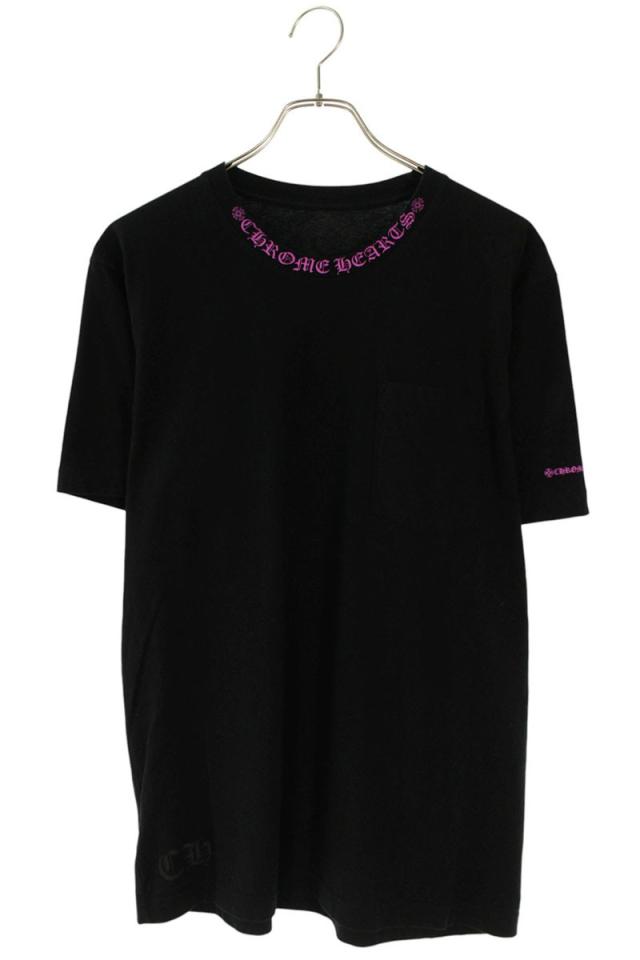 クロムハーツ サイズ:L  CH T-SHRT 1 ネックロゴTシャツ 中古 SJ02