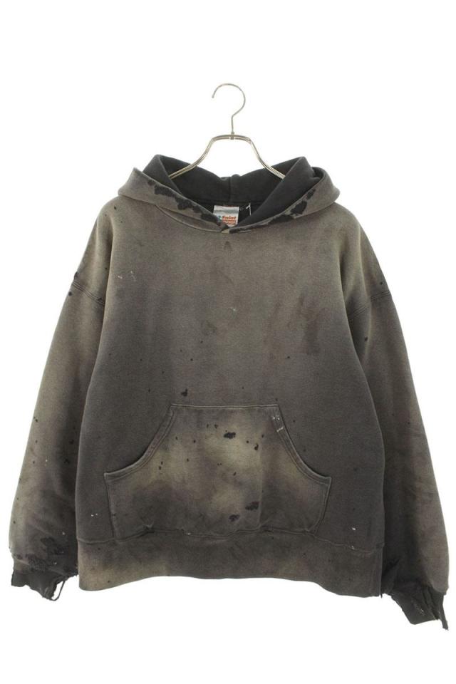 セントマイケル  ベルベルジン サイズ:XL  25AW  SM-HR1-0000-C56 ヴィンテージ加工プルオーバーパーカー 中古 SB01