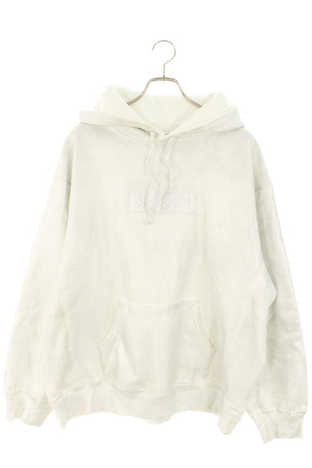 シュプリーム  エムエムシックス サイズ:L  24SS  Foil Box Logo Hooded Sweatshirt ペイントプリントボックスロゴプルオーバーパーカー 中古 SB01
