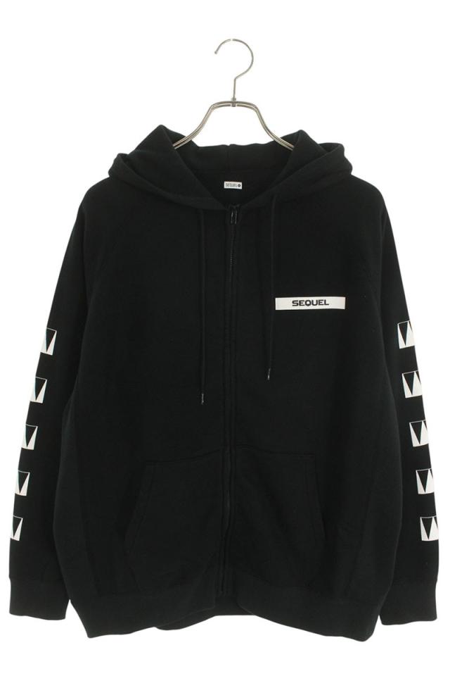 シークエル サイズ:S  24SS  WE-24SS-HD-03 WEEKENDロゴプリントジップパーカー 中古 BS99