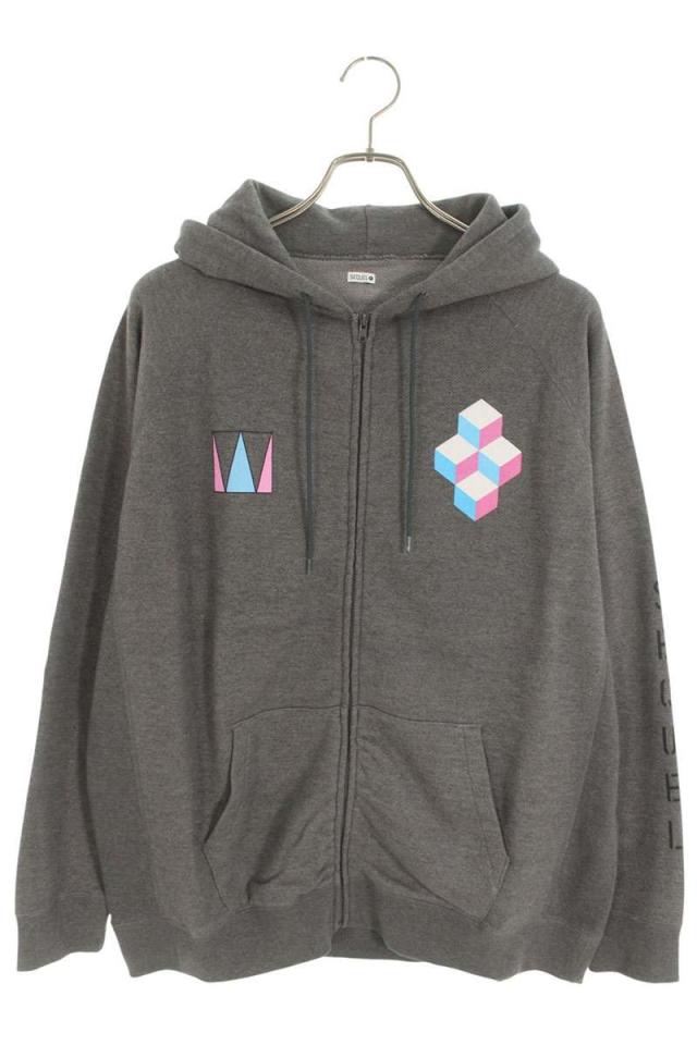 シークエル サイズ:M  24SS  WE-24SS-HD-02 WEEKENDロゴプリントジップパーカー 中古 BS99