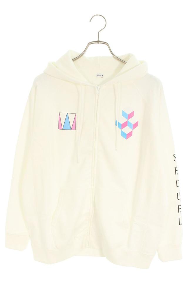 シークエル サイズ:S  24SS  WE-24SS-HD-02 WEEKENDロゴプリントジップパーカー 中古 BS99