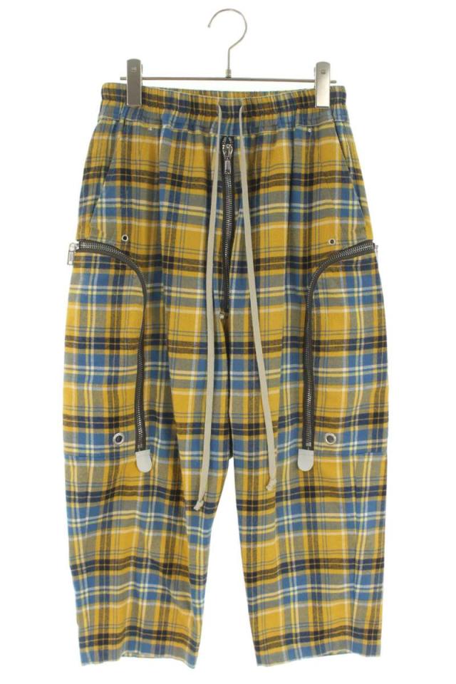 リックオウエンス サイズ:46  RU21S6348-CP バウハウスベラチェッククロップドパンツ 中古 SB01