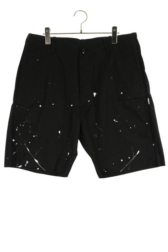 シークエル サイズ:L  TYPE-S ロゴプリントペンキ加工ハーフパンツ 中古 BS99