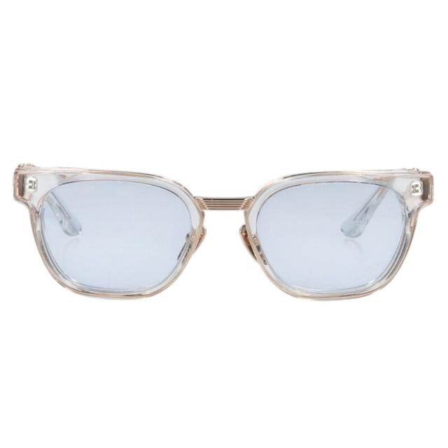 クロムハーツ サイズ:52□21-152  DUCK BUTTER ダガーテンプルウェリントンクリアフレームサングラス 中古 GZ11