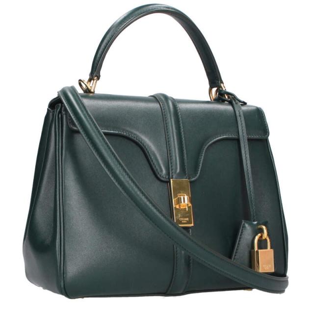 セリーヌ   スモール16 レザー2wayハンドバッグ 中古 SB01