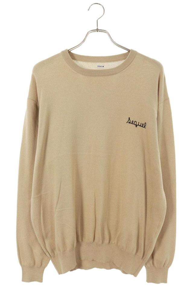 シークエル サイズ:L ロゴ刺繍ニット 中古 BS99