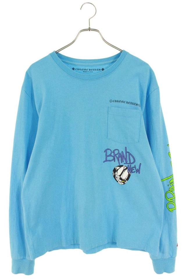 クロムハーツ サイズ:L  PPO BRAIN NEW LS MATTY BOYブレインニュープリント長袖カットソー 中古 SS13