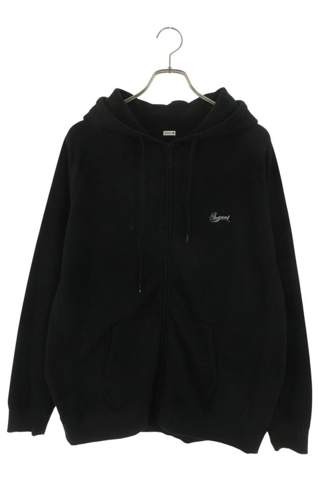 シークエル サイズ:L ロゴ刺繍ジップパーカー 中古 BS99