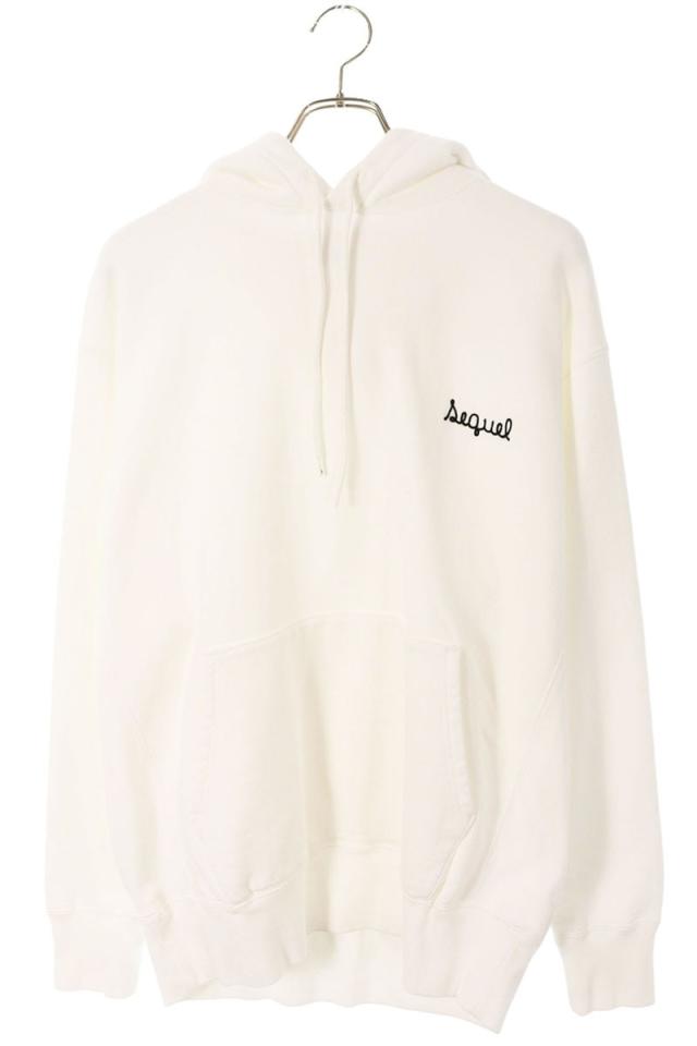 シークエル サイズ:L ロゴ刺繍パーカー 中古 BS99