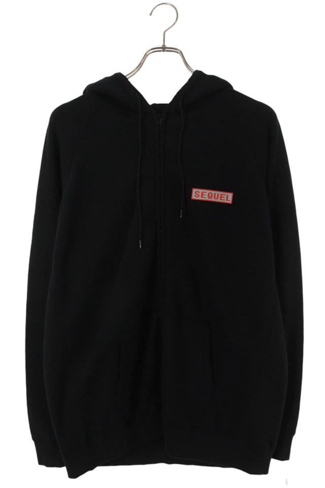 シークエル サイズ:L ロゴプリントジップパーカー 中古 BS99