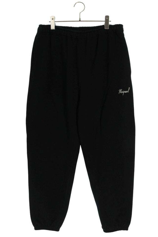 シークエル サイズ:L ロゴ刺繍スウェットロングパンツ 中古 BS99