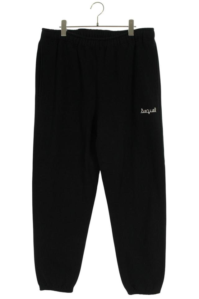 シークエル サイズ:L ロゴ刺繍スウェットロングパンツ 中古 BS99