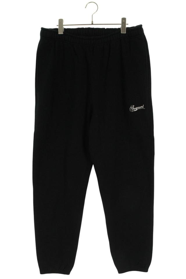 シークエル サイズ:L ロゴ刺繍スウェットロングパンツ 中古 BS99