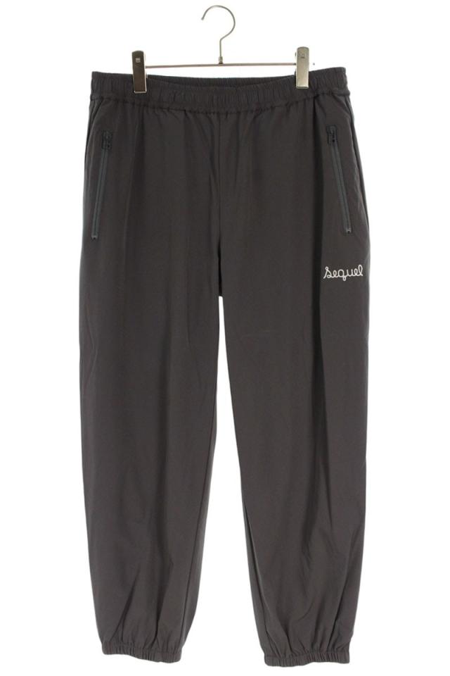 シークエル サイズ:L ロゴ刺繍ナイロンロングパンツ 中古 BS99