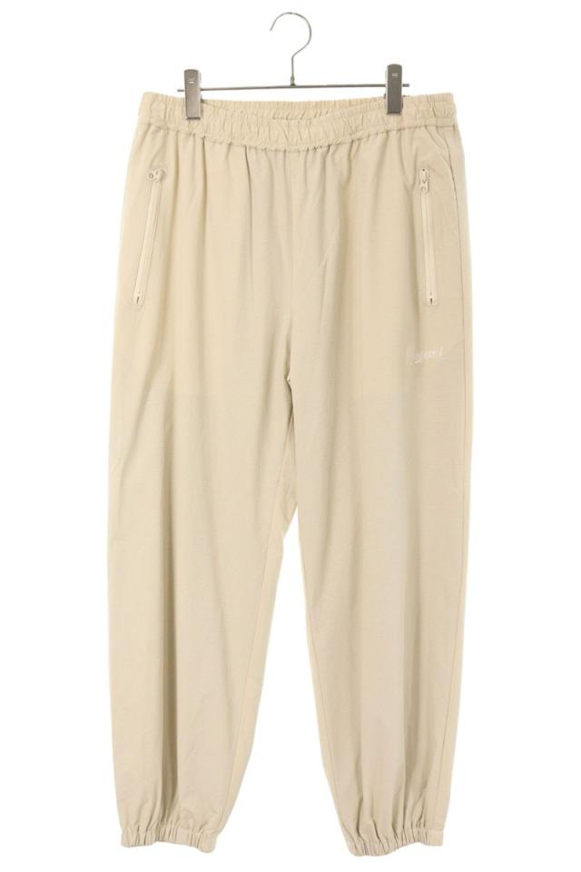 シークエル サイズ:L ロゴ刺繍ナイロンロングパンツ 中古 BS99