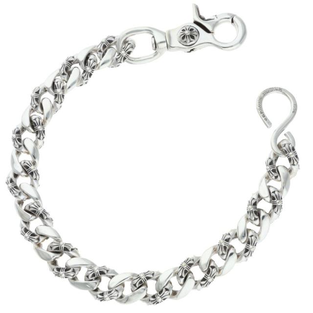 クロムハーツ サイズ:ショート  FANCY SHORT-1 1クリップショートファンシー シルバーウォレットチェーン 中古 FK04