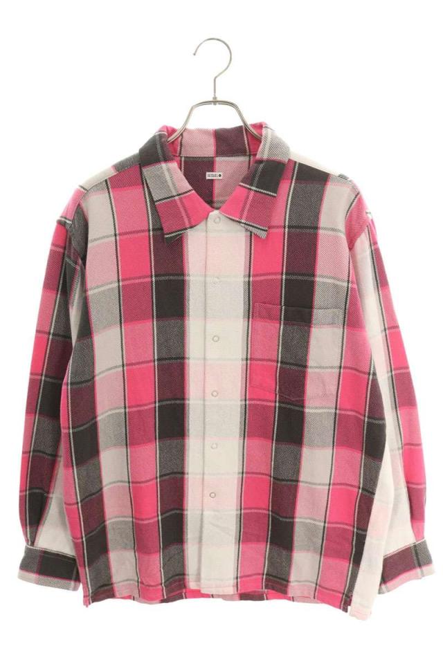 シークエル サイズ:L ラインデザインチェック長袖シャツ 中古 BS99